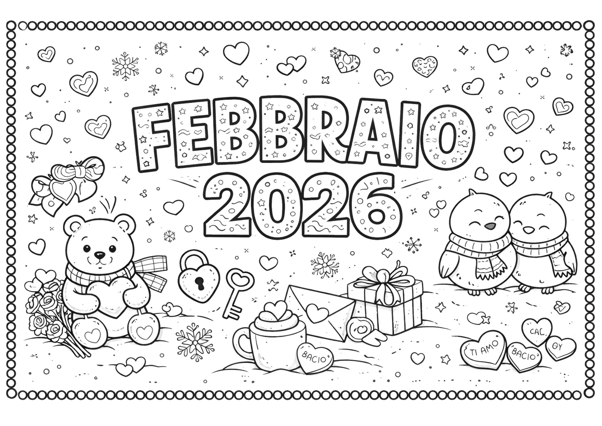 2026 Months of the Year Coloring Pages — Free PDF (English, Italian ...