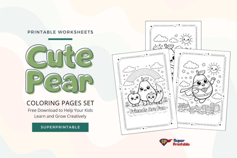 25 Cute Pear Coloring Pages (Free PDF Printables)