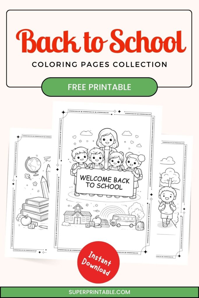 20 Back to School Coloring Pages (Free PDF Printables)