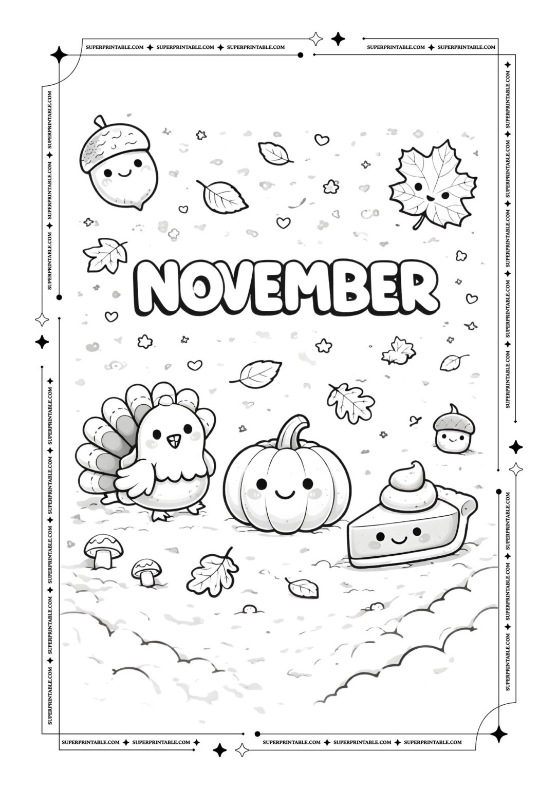 Cute Months Coloring Pages (Free PDF Printables)