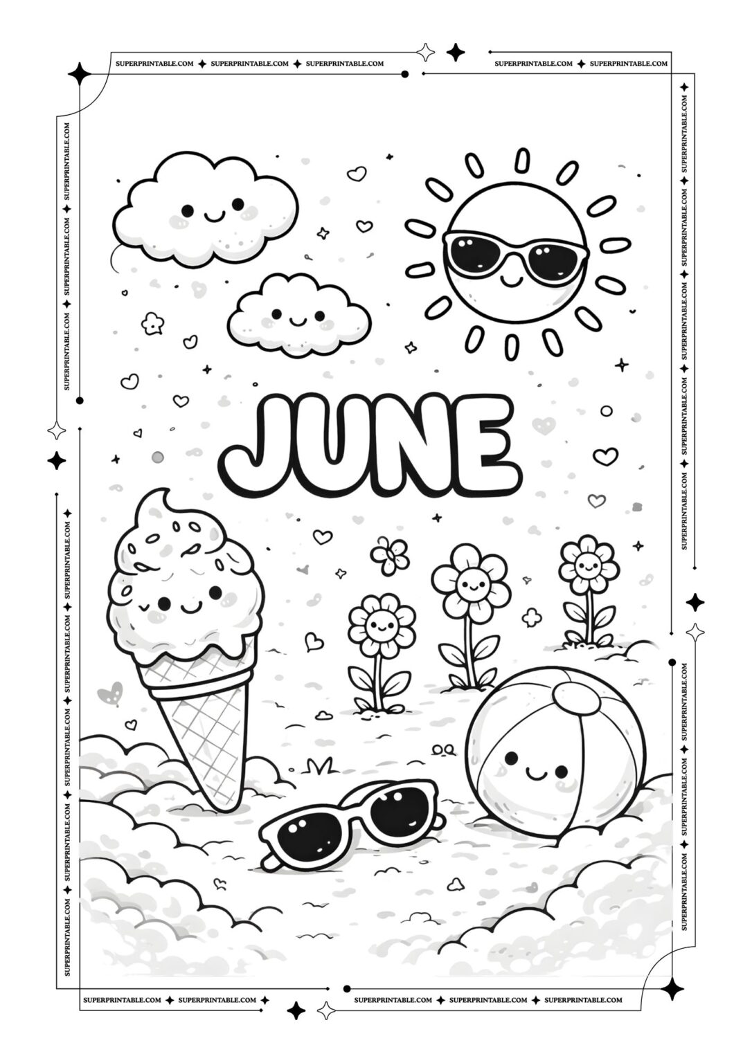 Cute Months Coloring Pages (Free PDF Printables)