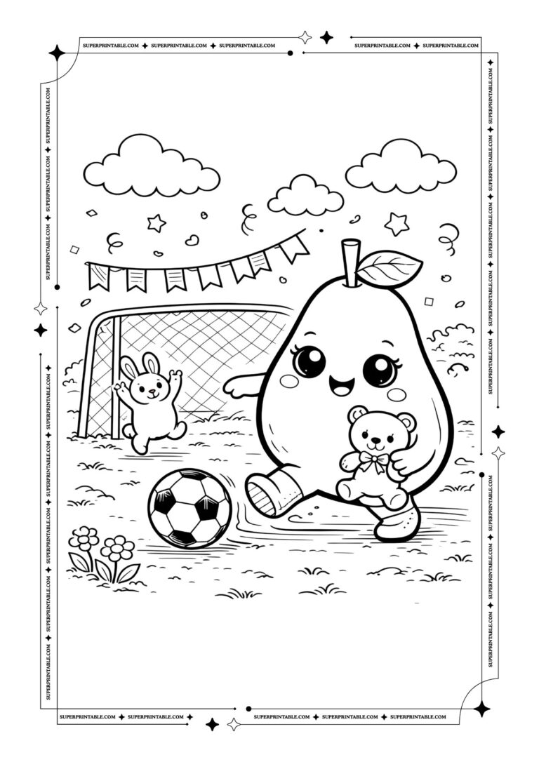 25 Cute Pear Coloring Pages (Free PDF Printables)