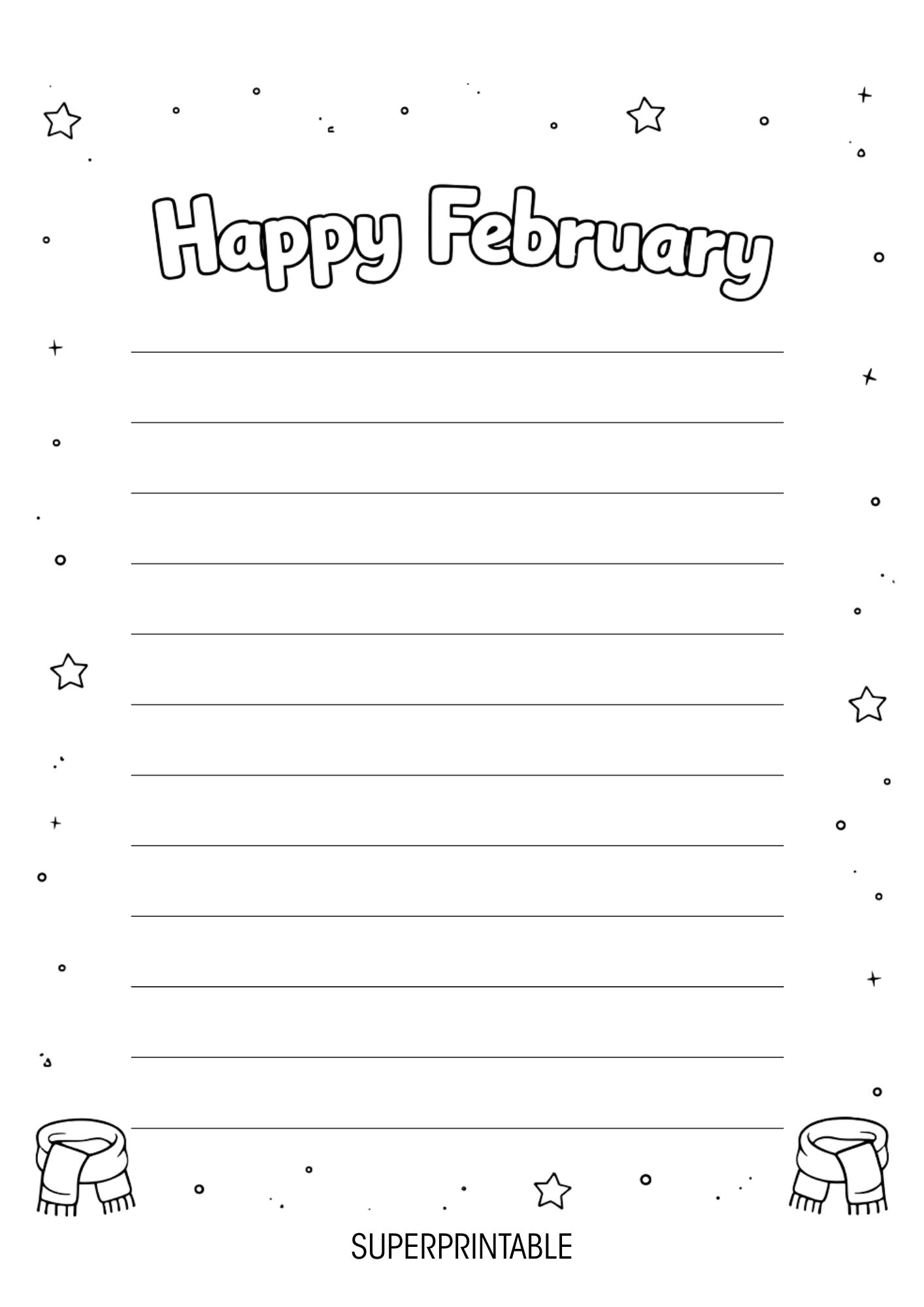 15 Hello February Printable Writing Papers (Free PDF Printables)