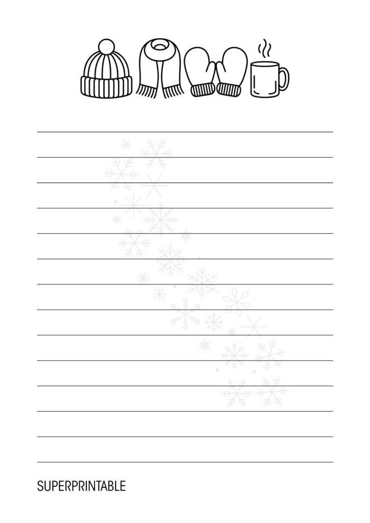 Hello Winter Printable Writing Papers (Free Printable For Kids)