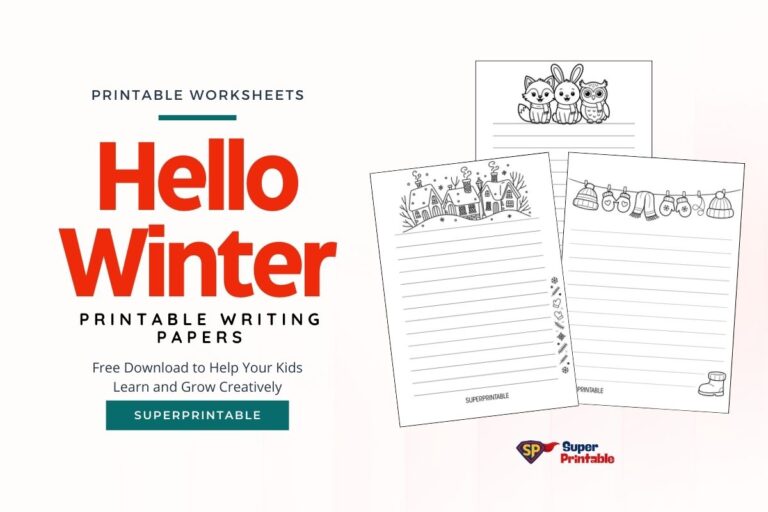 Hello Winter Printable Writing Papers (Free Printable For Kids)