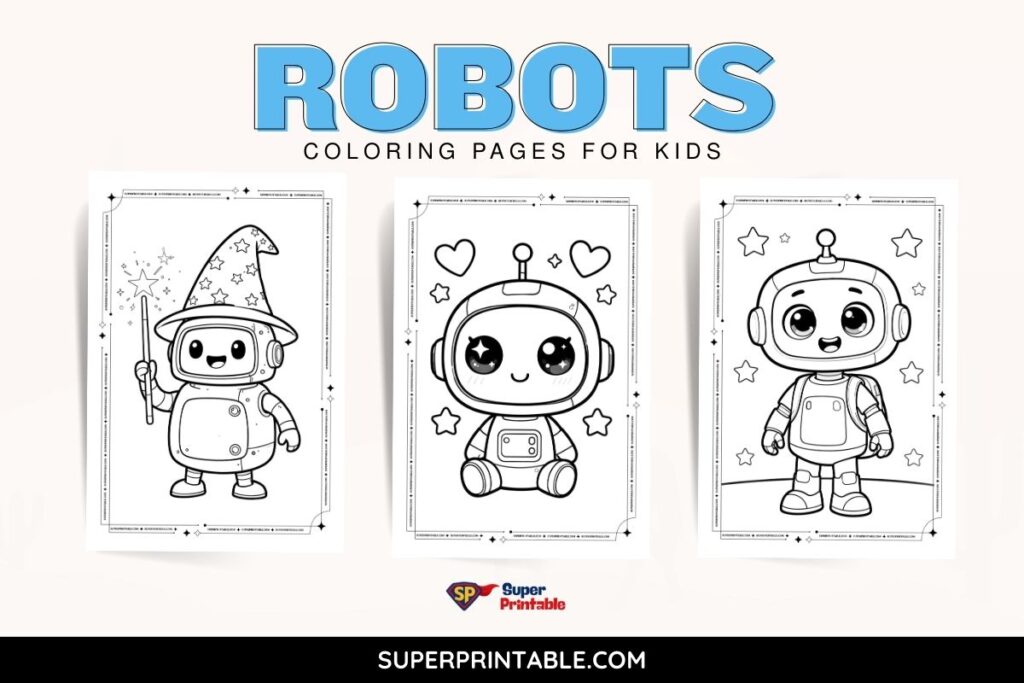 Robots Coloring Pages For Kids (Free PDF Printables)
