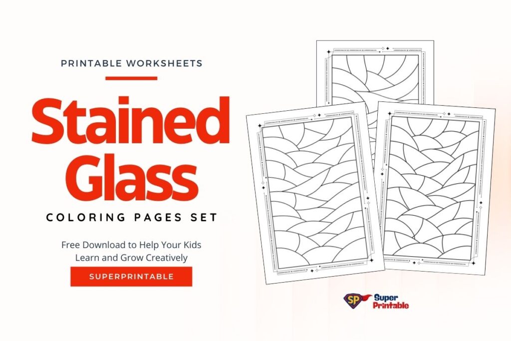 Stained Glass Coloring Pages (Free PDF Printables)