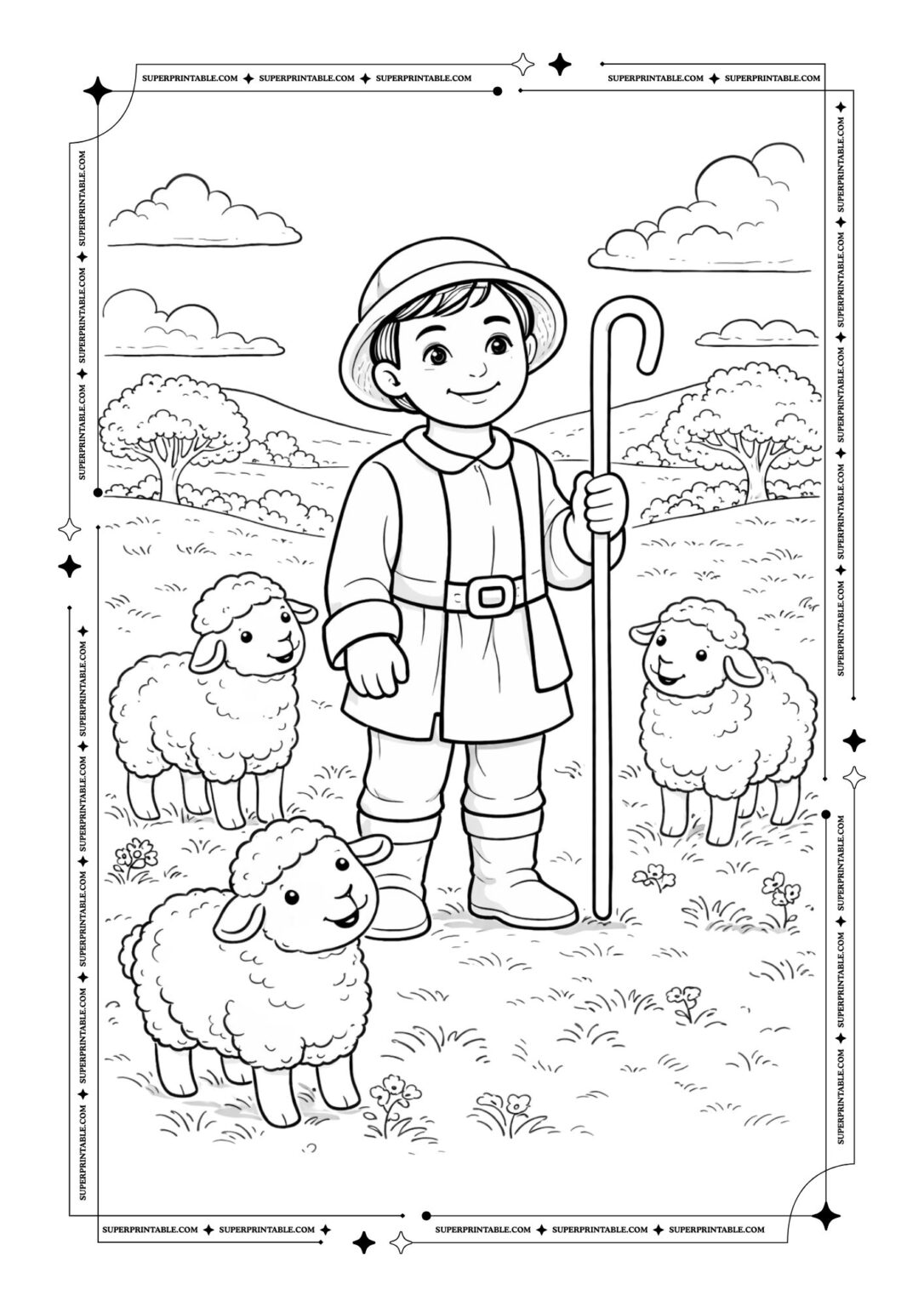 20 The Helpful Shepherds Coloring Pages (Free PDF Printables ...