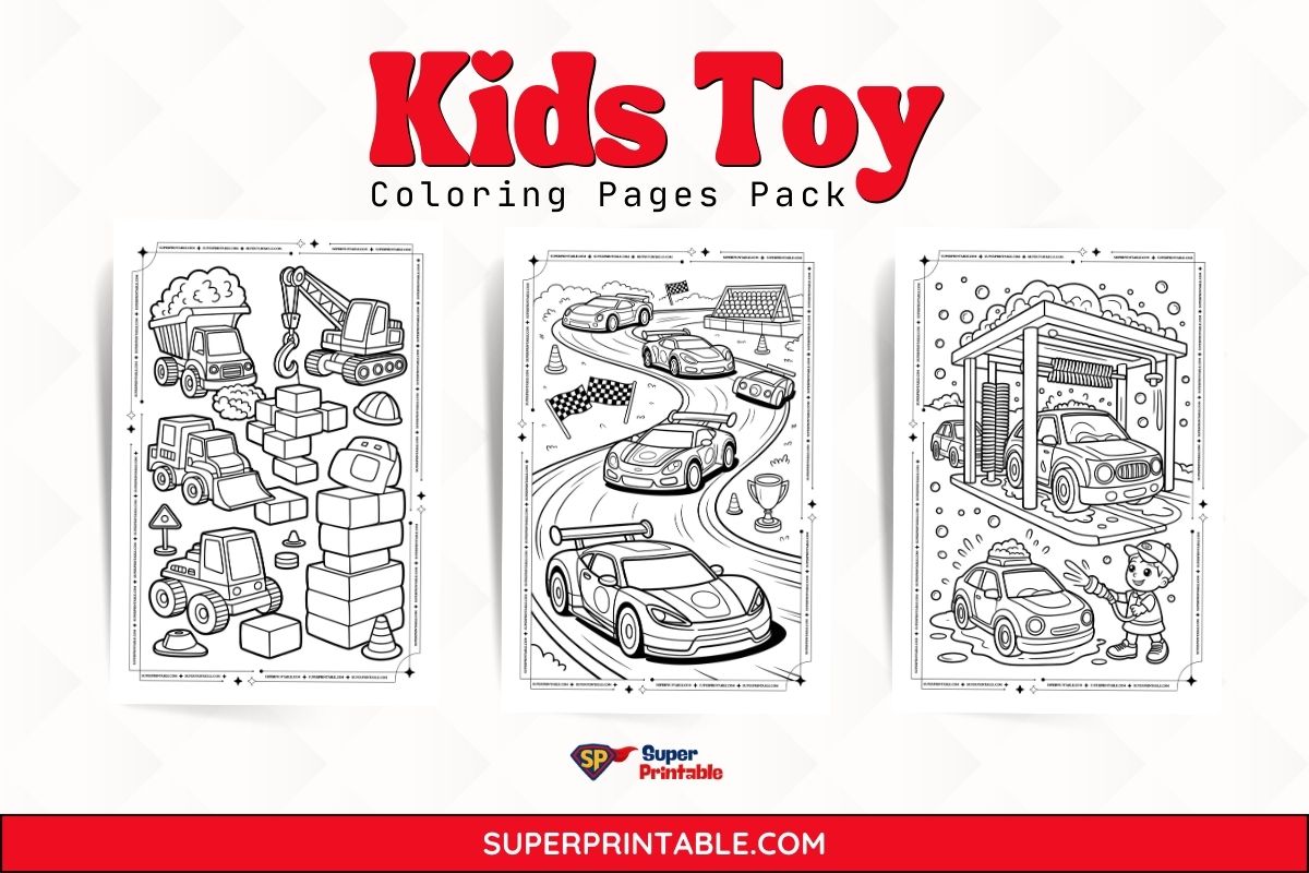 10+ Kids Toy Coloring Pages (Free PDF Printables)