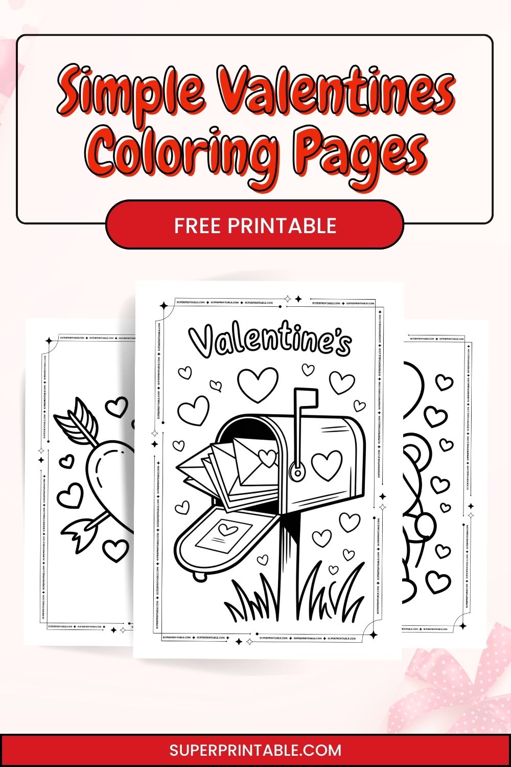 10+ Simple Valentines Coloring Pages (Free PDF Printables)
