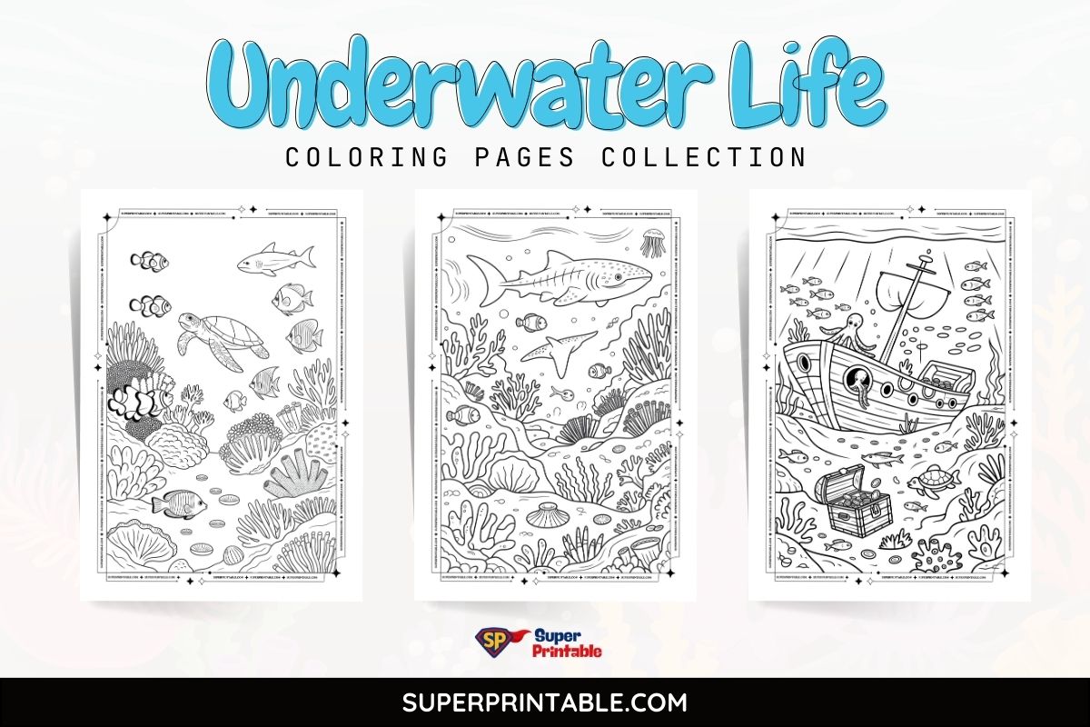 10+ Underwater Life Coloring Pages (Free PDF Printables)
