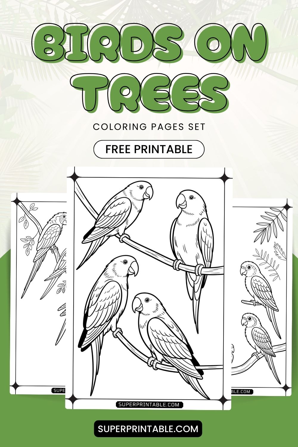12+ Birds On Trees Coloring Pages (Free PDF Printables)