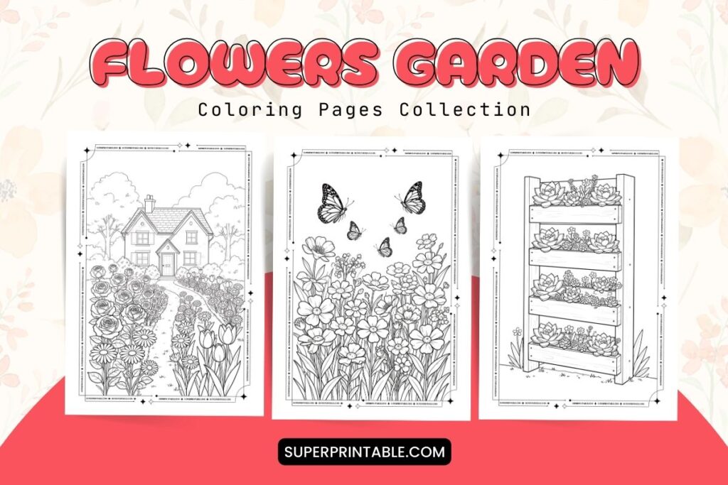 12+ Flowers Garden Coloring Pages (Free PDF Printables)