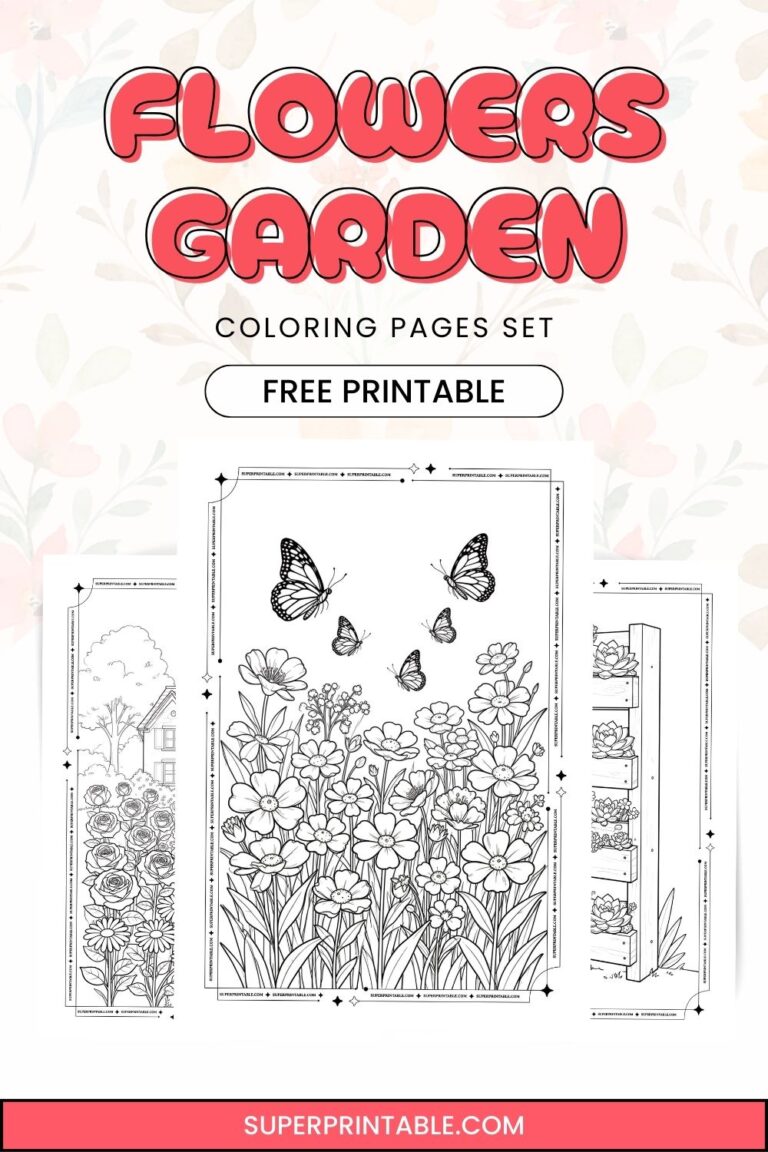 12+ Flowers Garden Coloring Pages (Free PDF Printables)