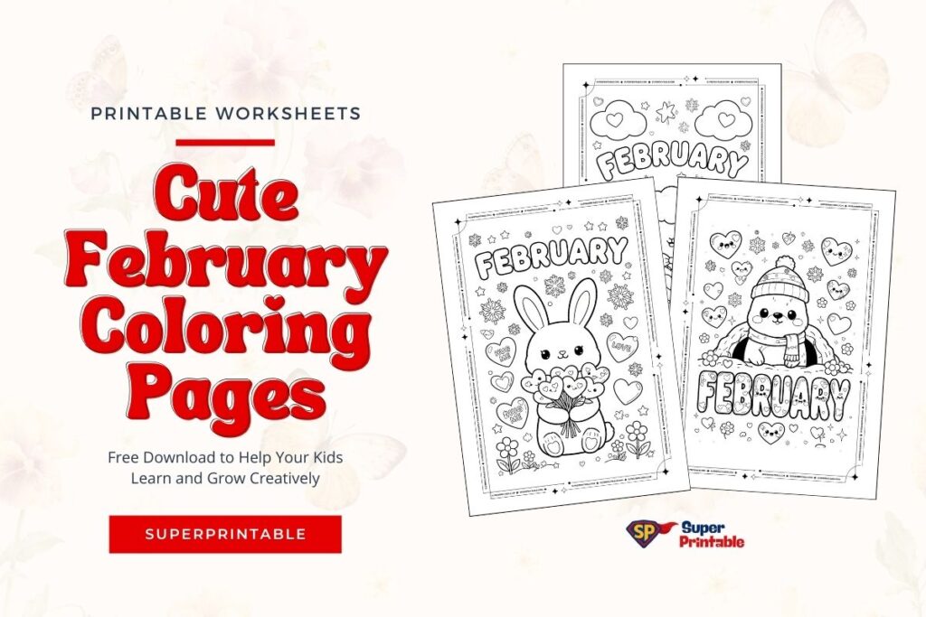 18+ Cute February Coloring Pages (Free PDF Printables)