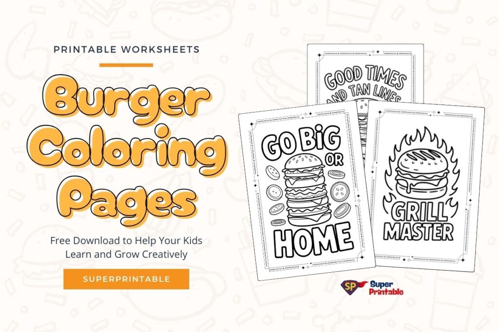 20 Burger Coloring Pages (Free PDF Printables)
