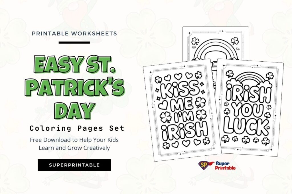 20 Easy St. Patrick's Day Coloring Pages (Free PDF Printables)