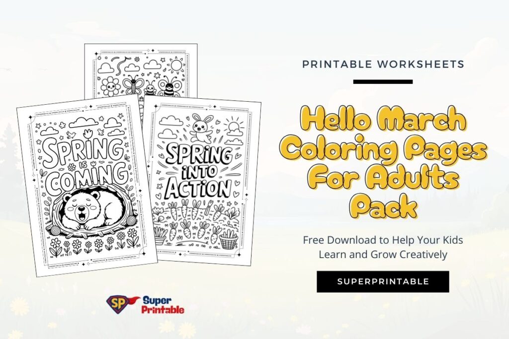 25+ Hello March Coloring Pages For Adults (Free PDF Printables)