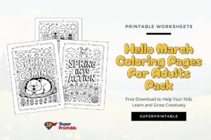 25+ Hello March Coloring Pages For Adults (Free PDF Printables)