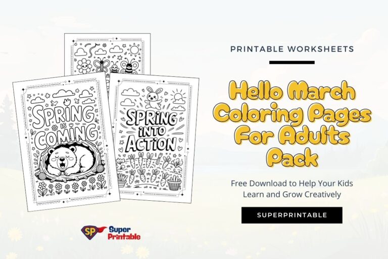 20+ Hello March Coloring Pages For Adults (Free PDF Printables)