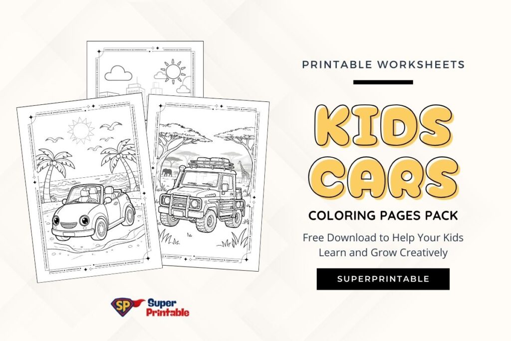 20 Kids Cars Coloring Pages (Free PDF Printables)