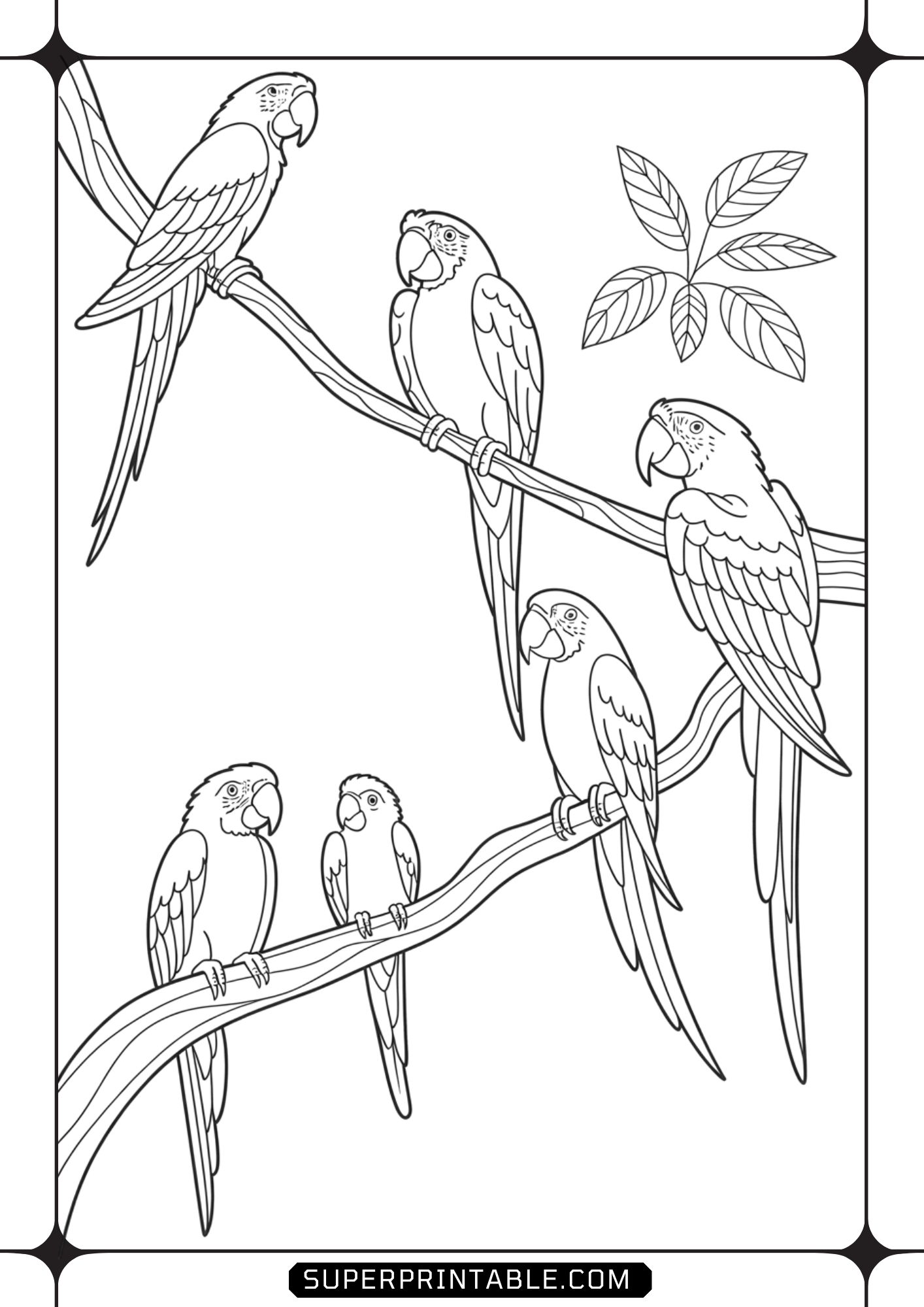 12+ Birds On Trees Coloring Pages (Free PDF Printables)