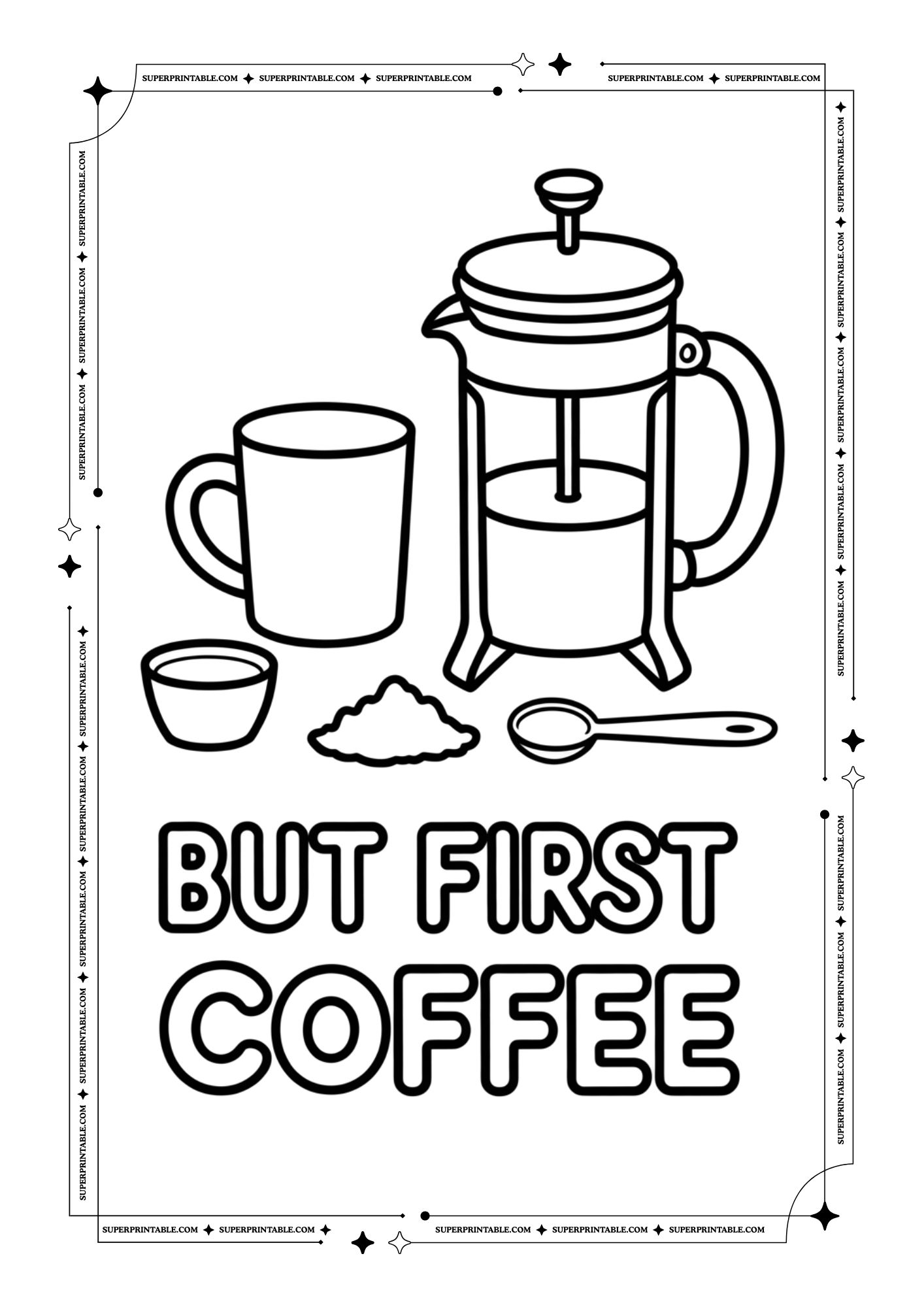10+ Coffee Lovers Coloring Pages (Free PDF Printables)