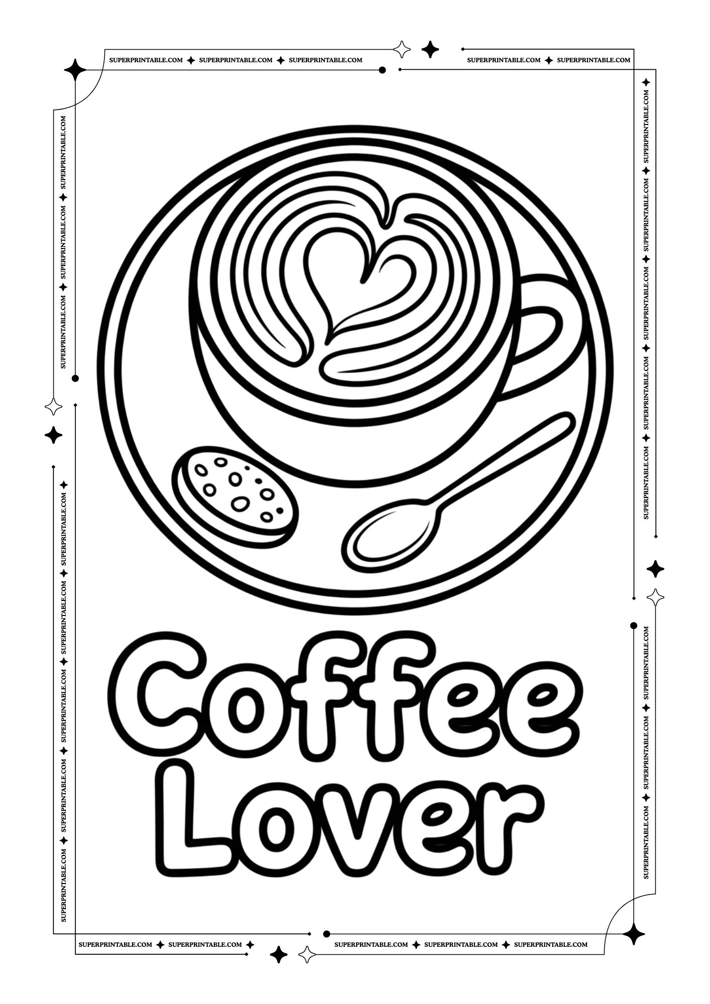 10+ Coffee Lovers Coloring Pages (Free PDF Printables)