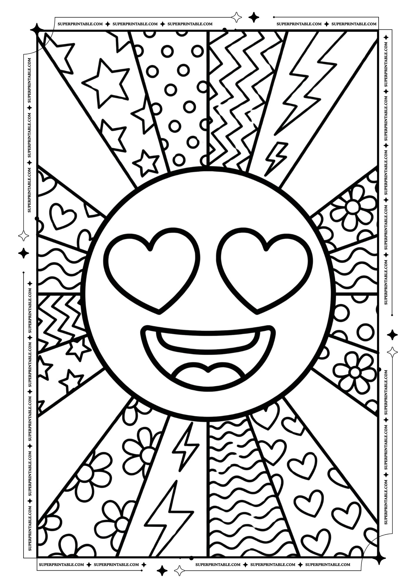 Cool Emoji Pop Art Coloring Pages For Kids & Adults (Free PDF)