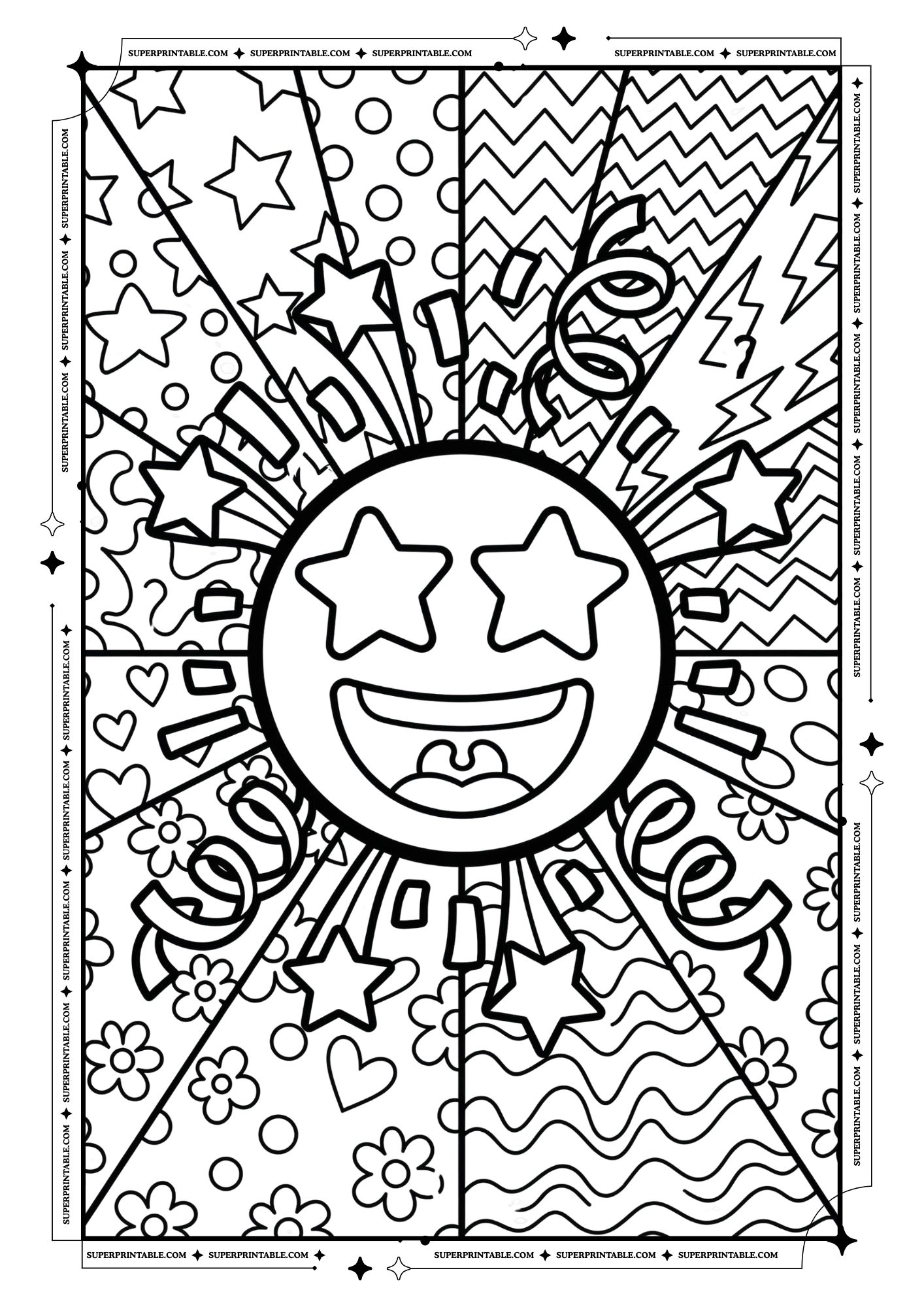Cool Emoji Pop Art Coloring Pages For Kids & Adults (Free PDF)