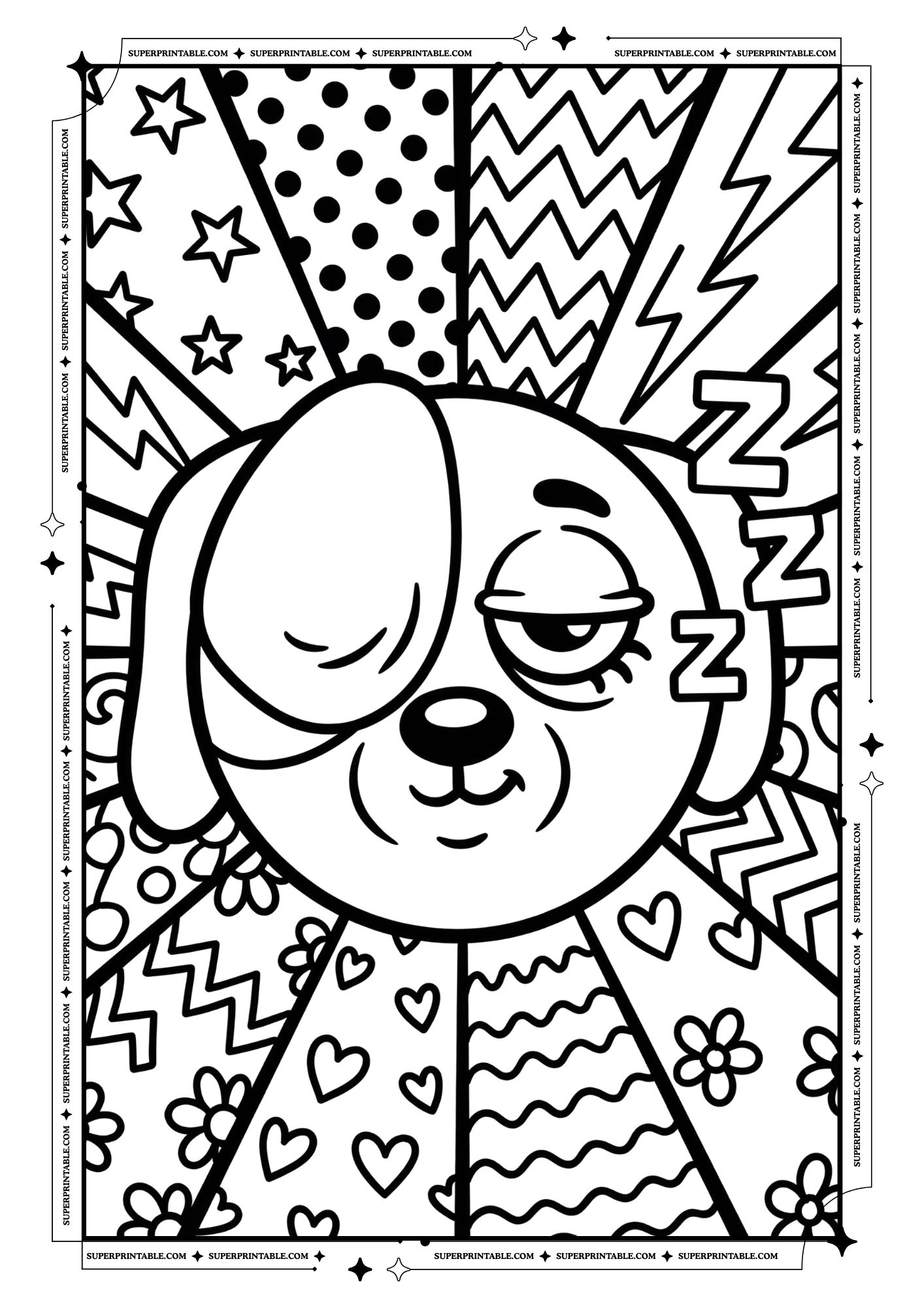 12+ Dog Pop Art Coloring Pages For Kids & Adults (Free PDF)