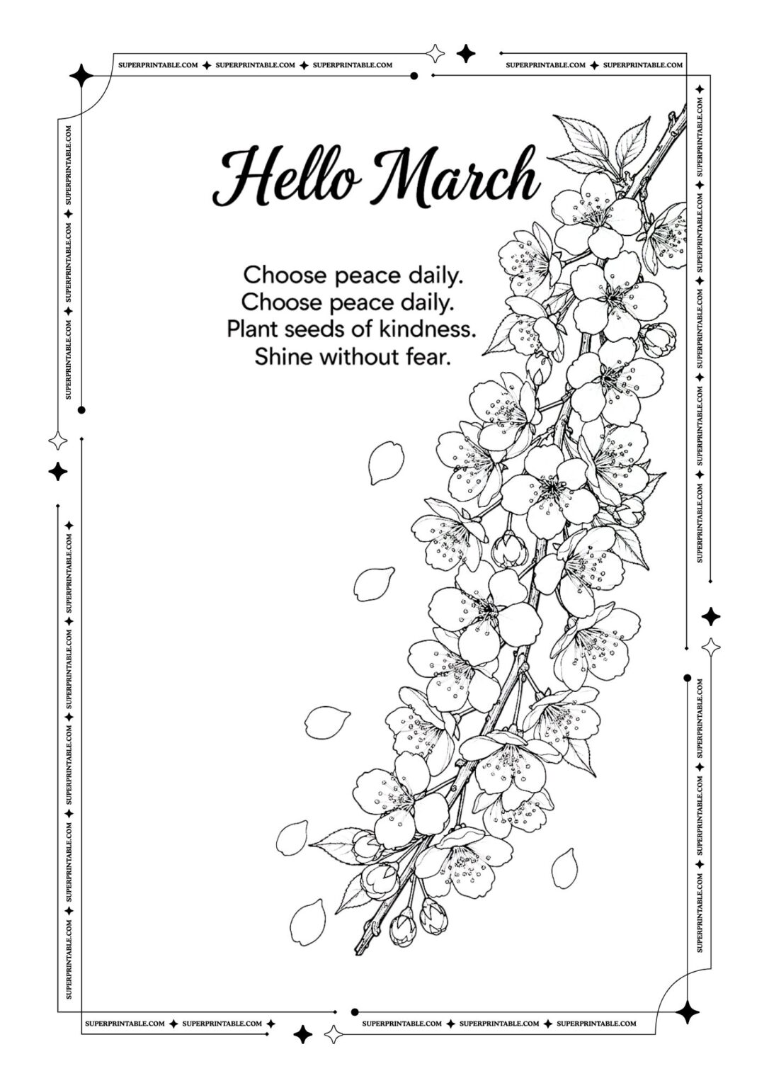 25+ Hello March Coloring Pages For Adults (Free PDF Printables)