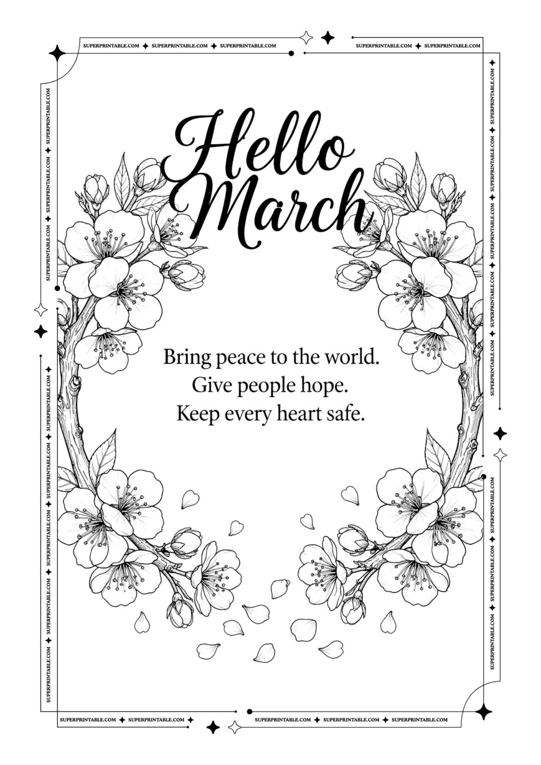 25+ Hello March Coloring Pages For Adults (Free PDF Printables)