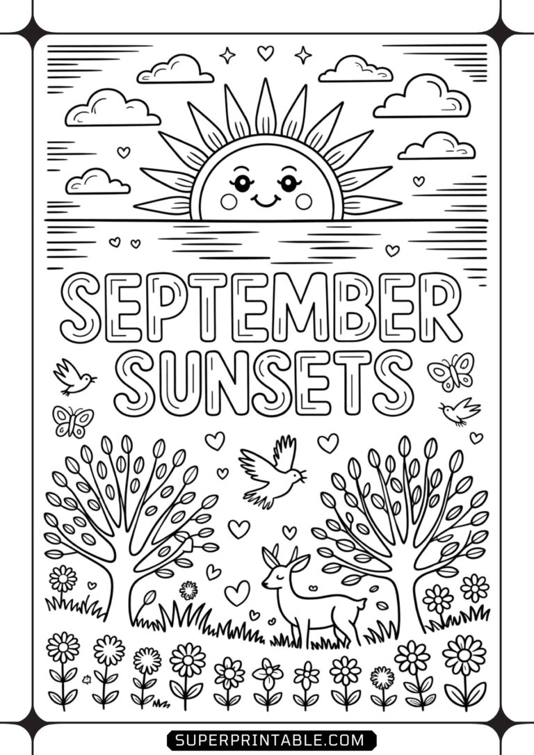 20 Hello September Coloring Pages (Free PDF Printables)