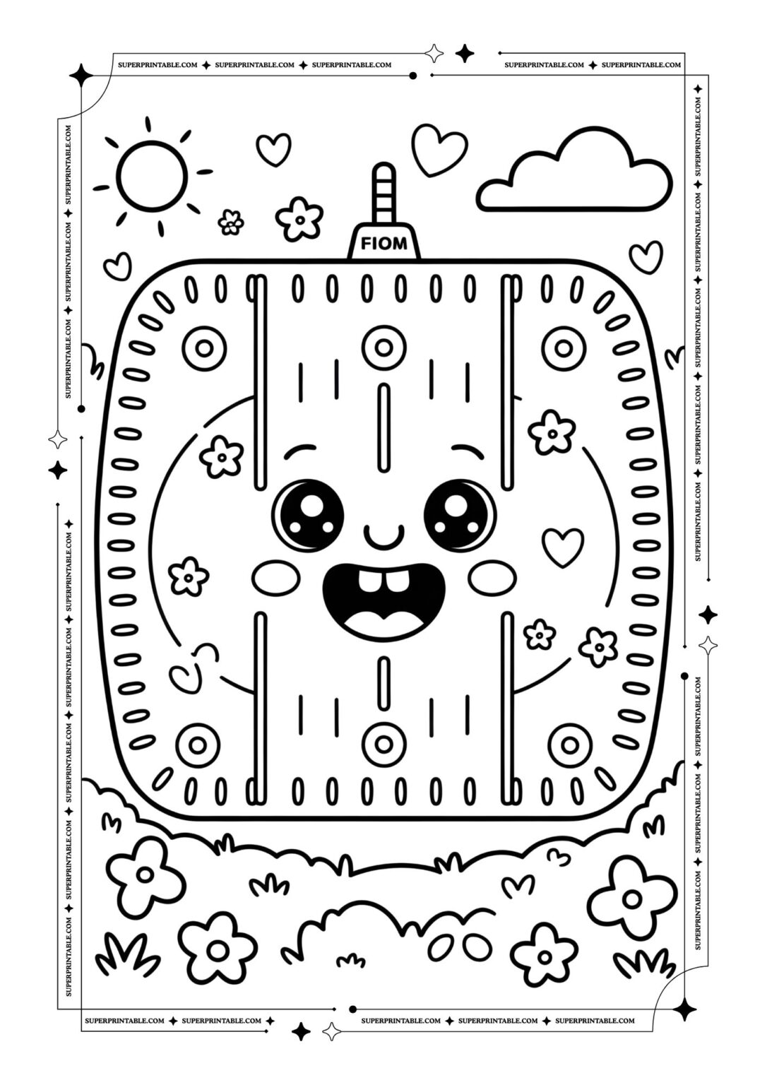 15+ Kawaii Football Coloring Pages For Toddlers (Free PDF Printables ...