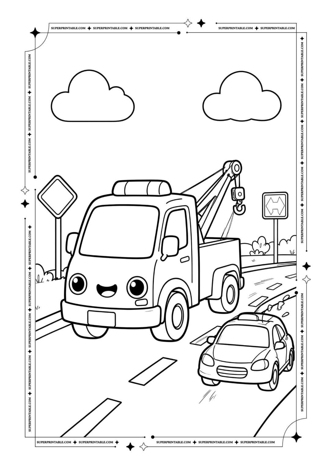 20 Kids Cars Coloring Pages (Free PDF Printables)