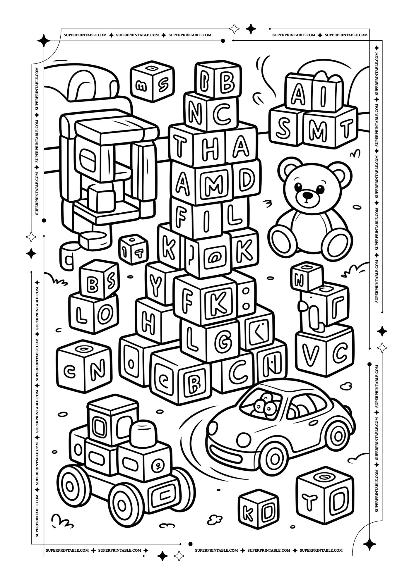 10+ Kids Toy Coloring Pages (Free PDF Printables)