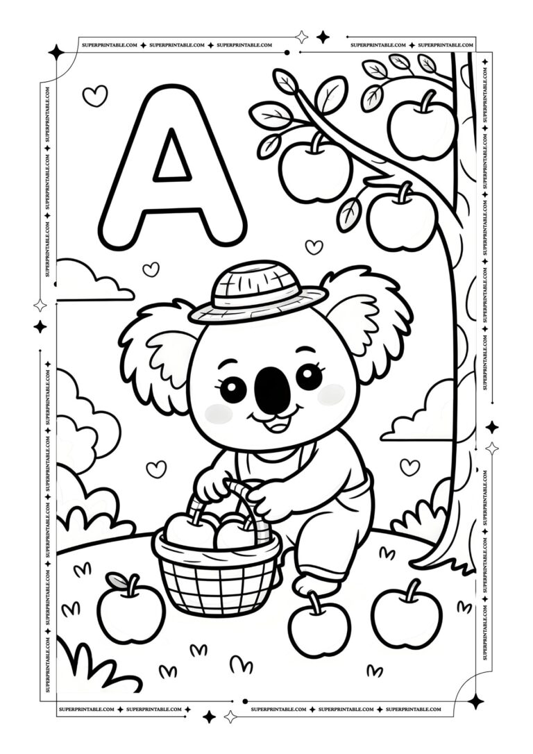 Koala Alphabet Coloring Pages (Free PDF Printables)