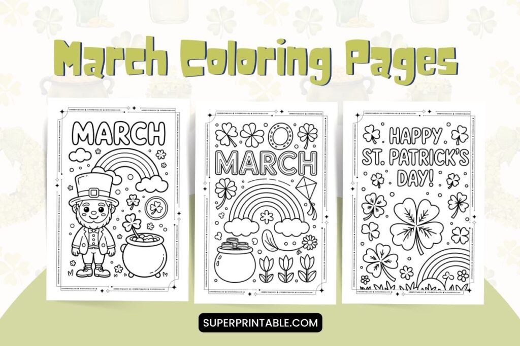 March Coloring Pages (Free PDF Printables)