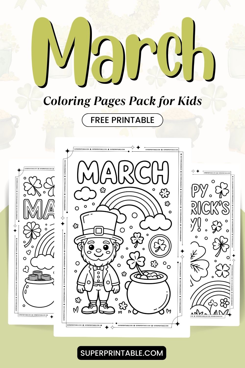 March Coloring Pages (Free PDF Printables)