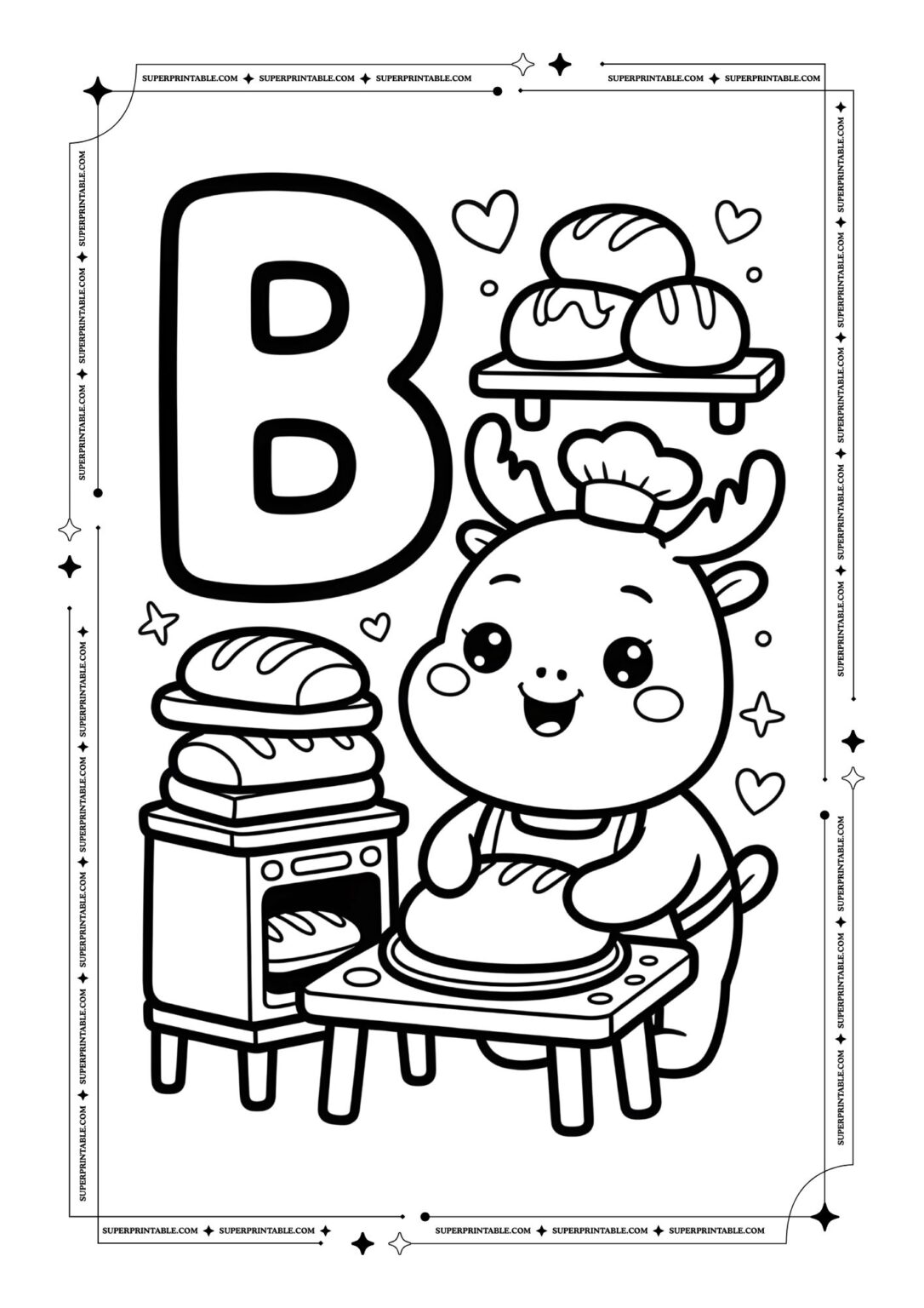 Moose Alphabet Coloring Pages (Free PDF Printables)