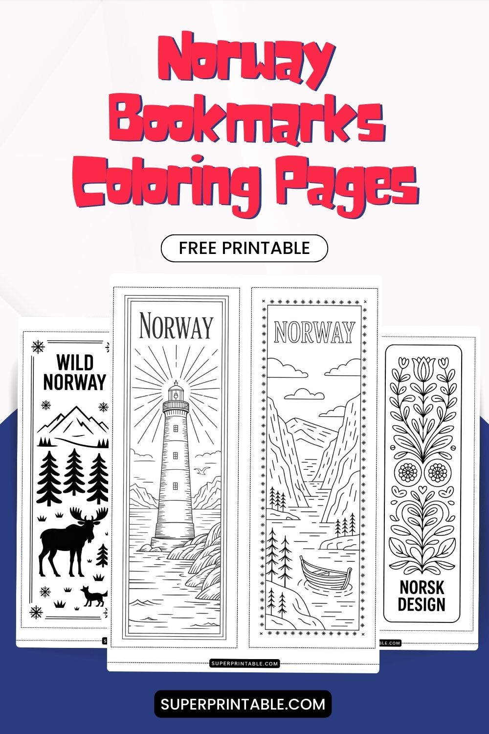 Norway Bookmarks Coloring Pages (Free PDF Printables)