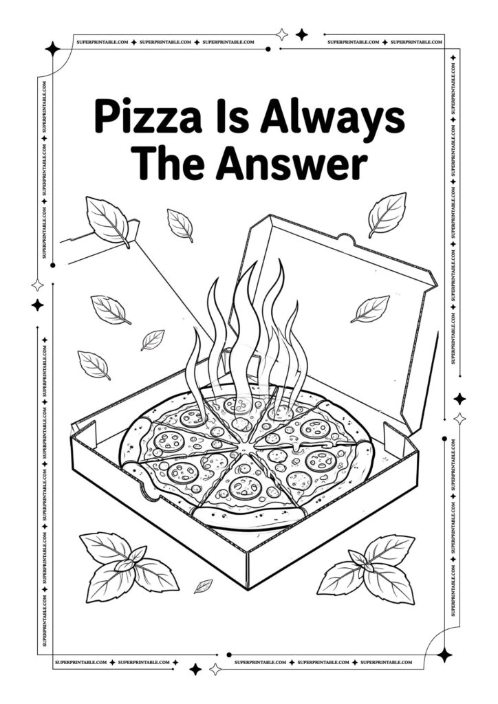 20 Pizza Coloring Pages (Free PDF Printables)