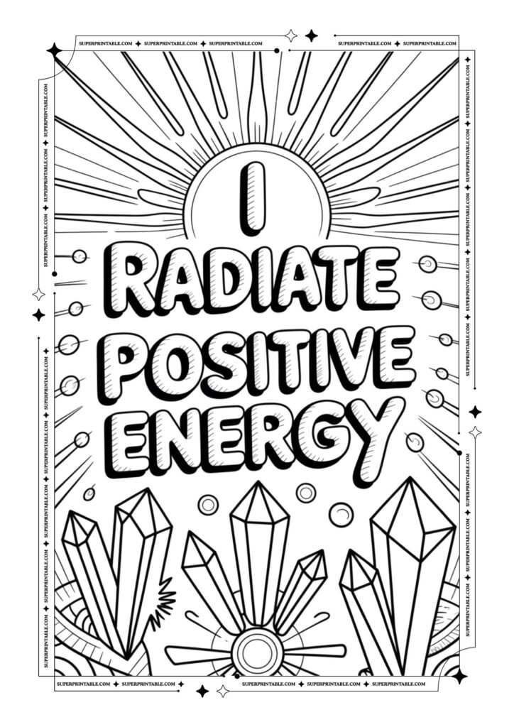 20 Positive Affirmation Self Esteem Coloring Pages For Adults