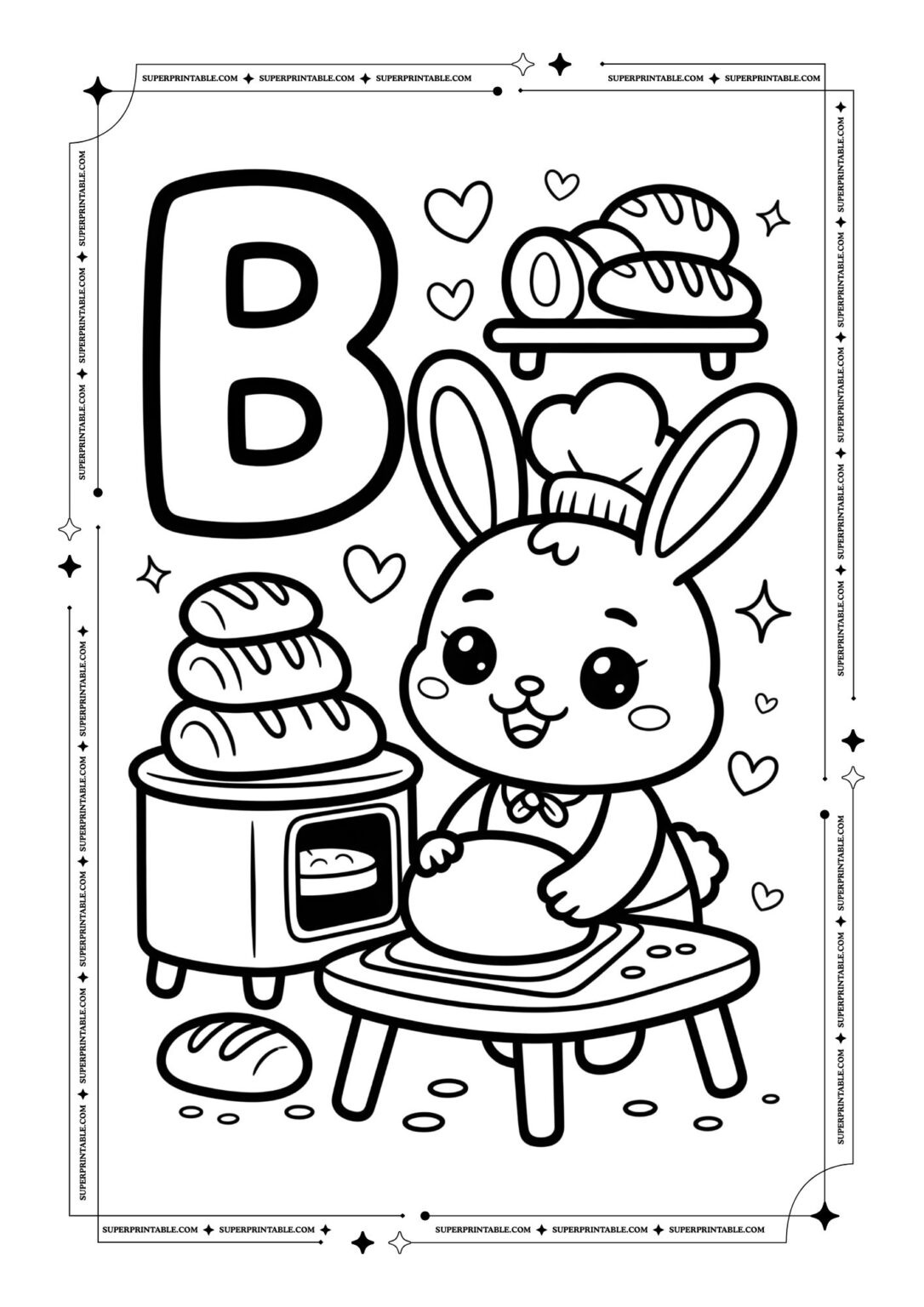 Rabbit Alphabet Coloring Pages (Free PDF Printables)