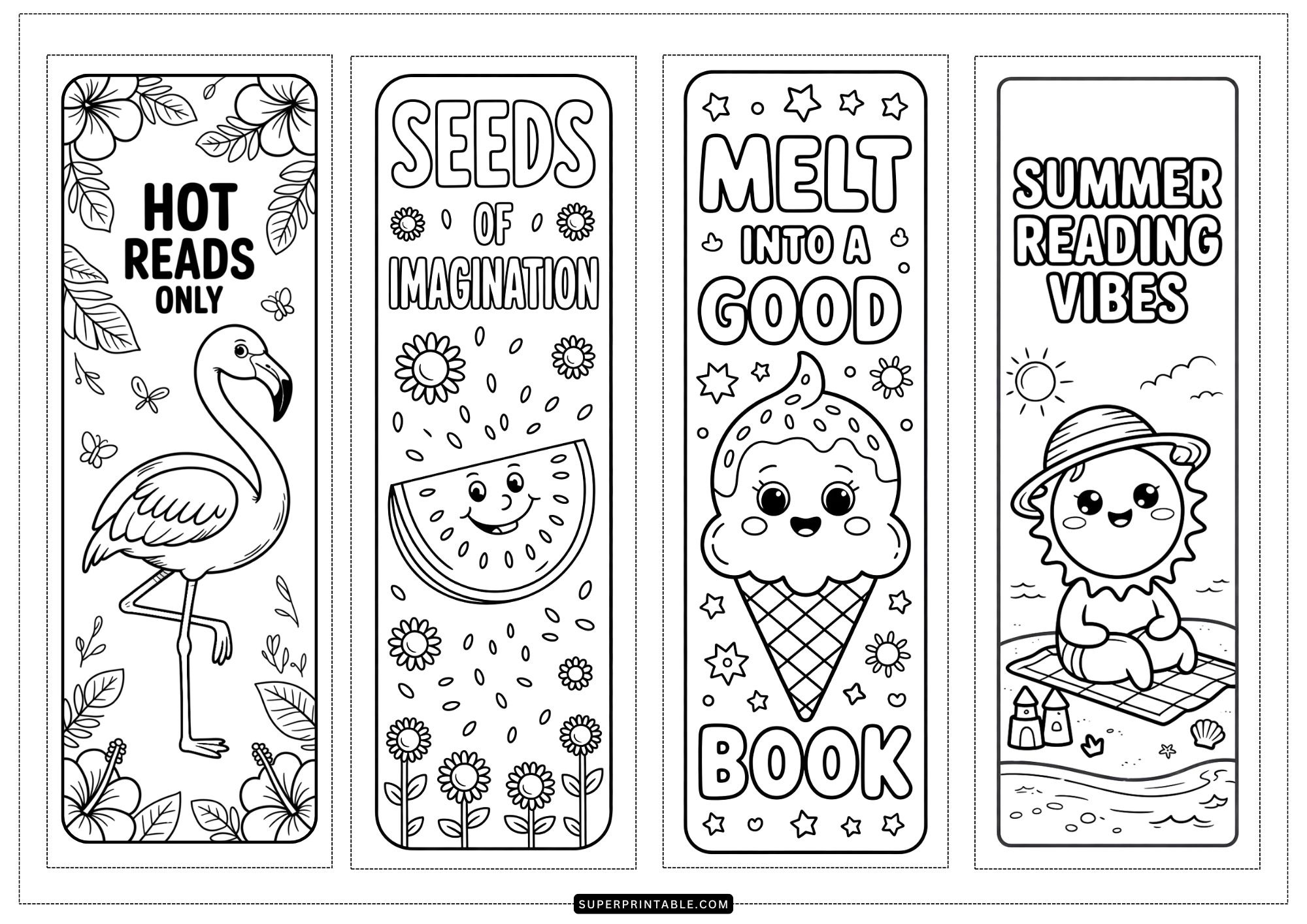 15+ Seasonal Bookmarks Coloring Collection (Free PDF)