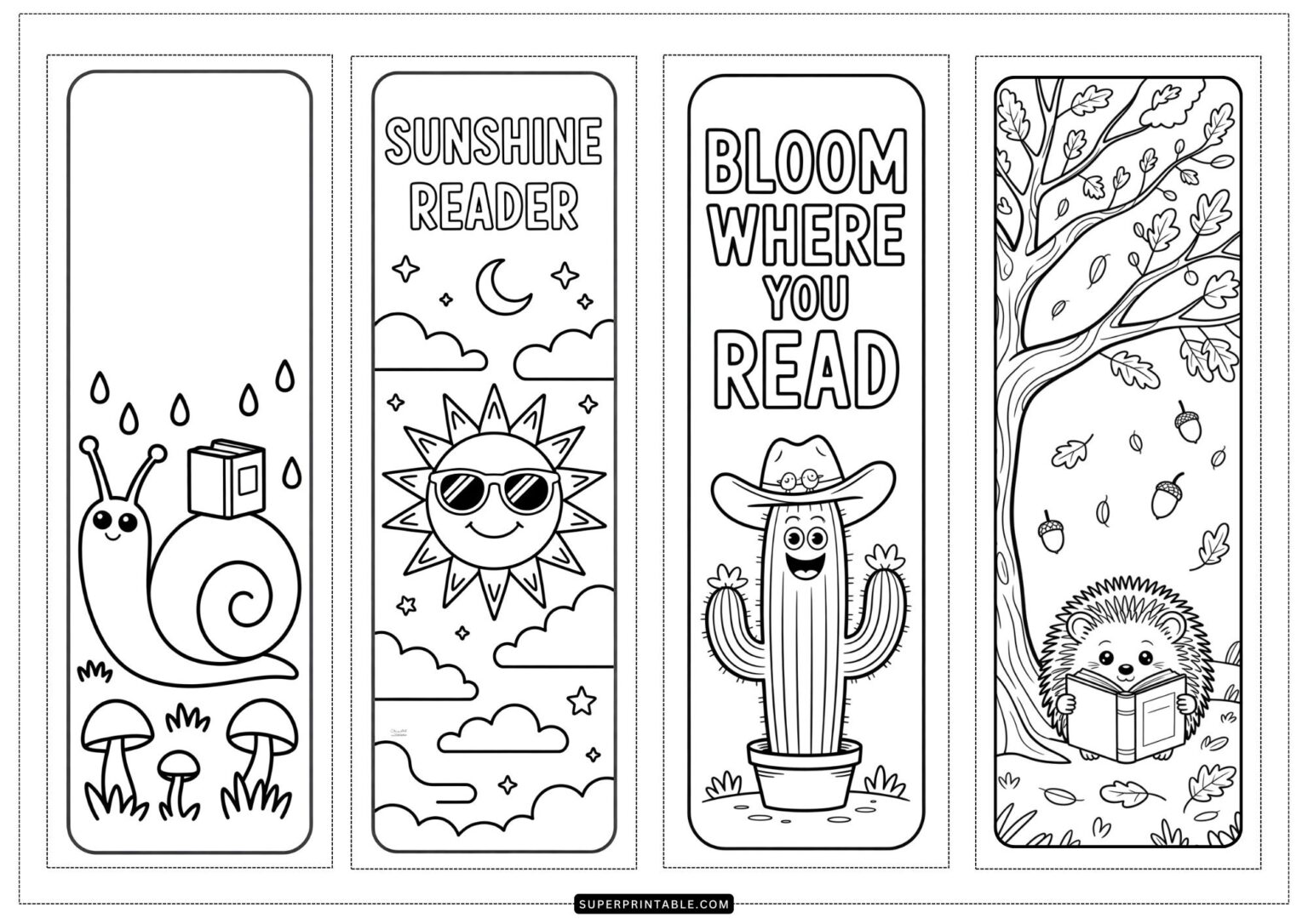 20 Spring Bookmarks Coloring Collection (Free PDF Printables)