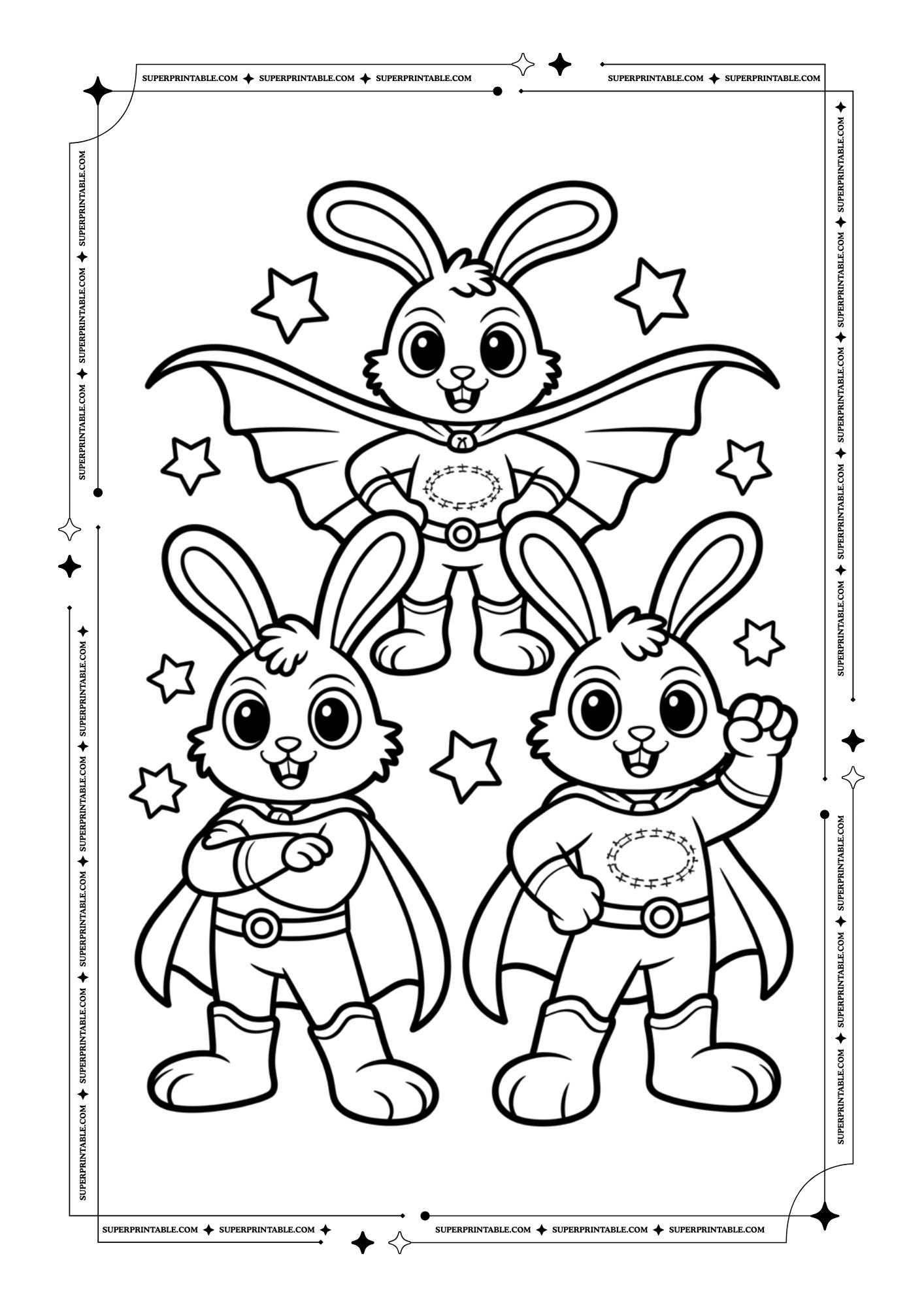 10+ Superhero Bunny Coloring Pages (Free PDF Printables)