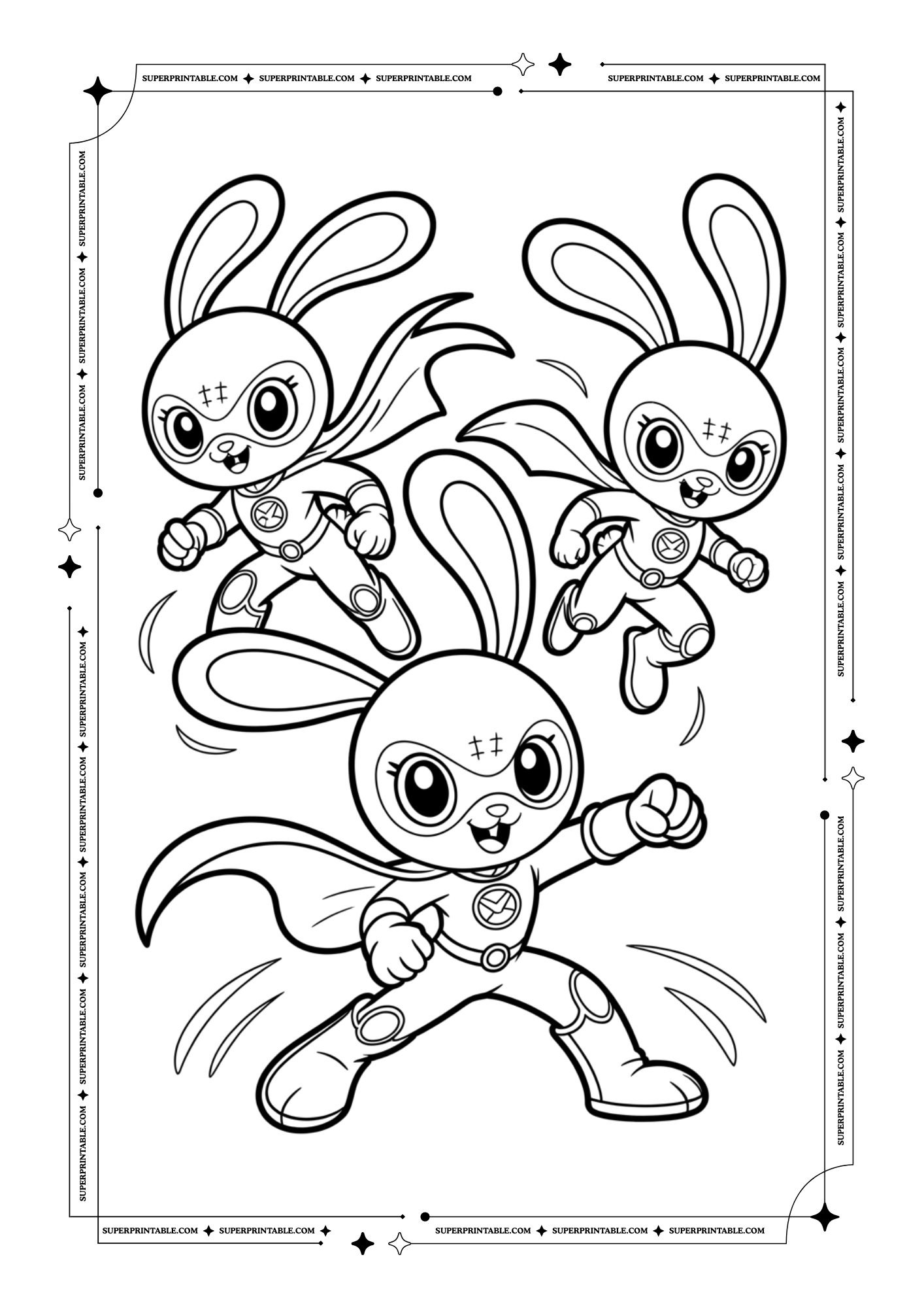10+ Superhero Bunny Coloring Pages (Free PDF Printables)