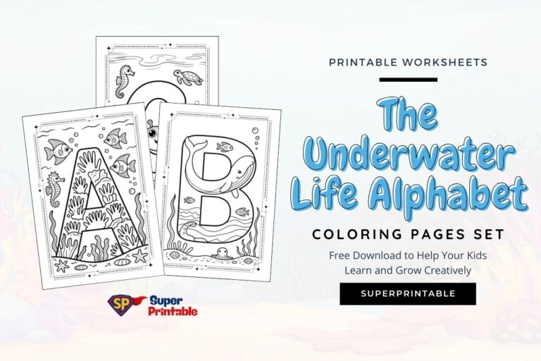 The Underwater Life Alphabet Coloring Pages (Free PDF)